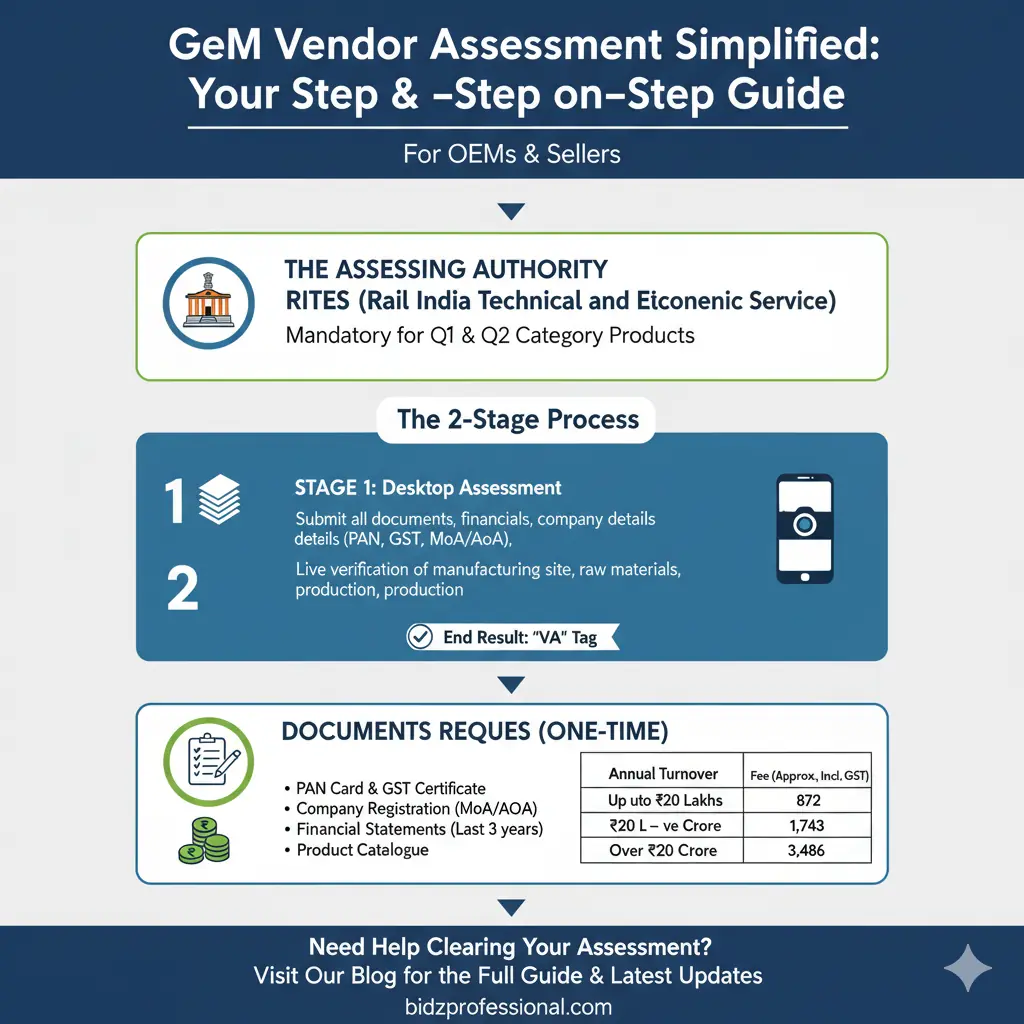 Gem Vendor Assessment- Process, Fees Detailed Guide 2025